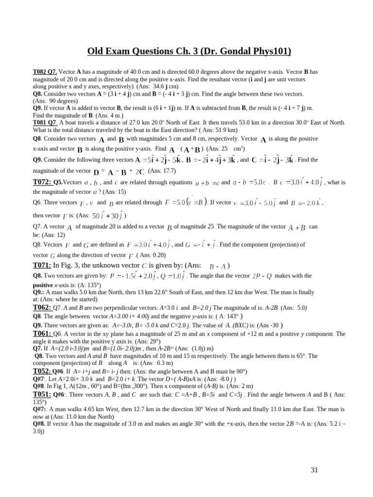 081 Ch 3 Pdf Euclidean Vector Cartesian Coordinate System