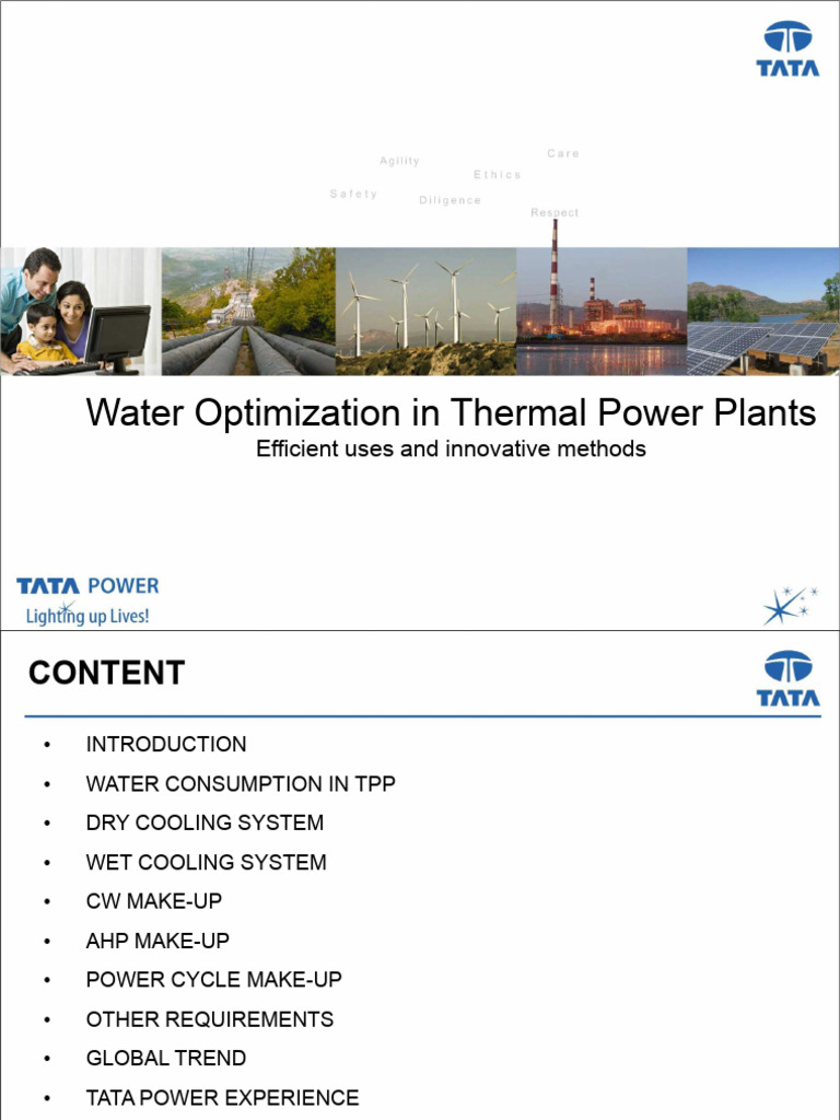 Water Optimization in Thermal Power Plan | PDF | Water | Nature