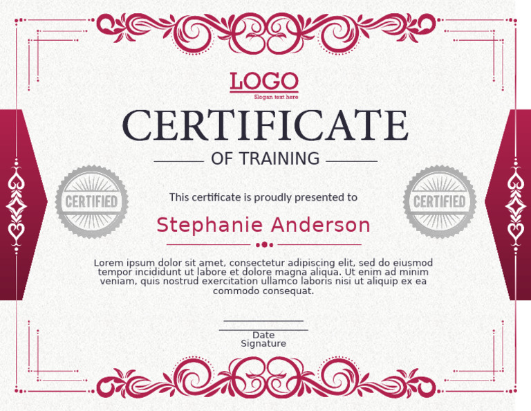 Company Training Certificate Template | PDF