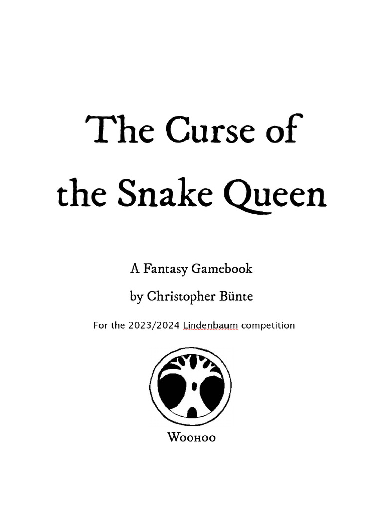 Fantasy Gamebook: Snake Queen's Curse | PDF | Snake