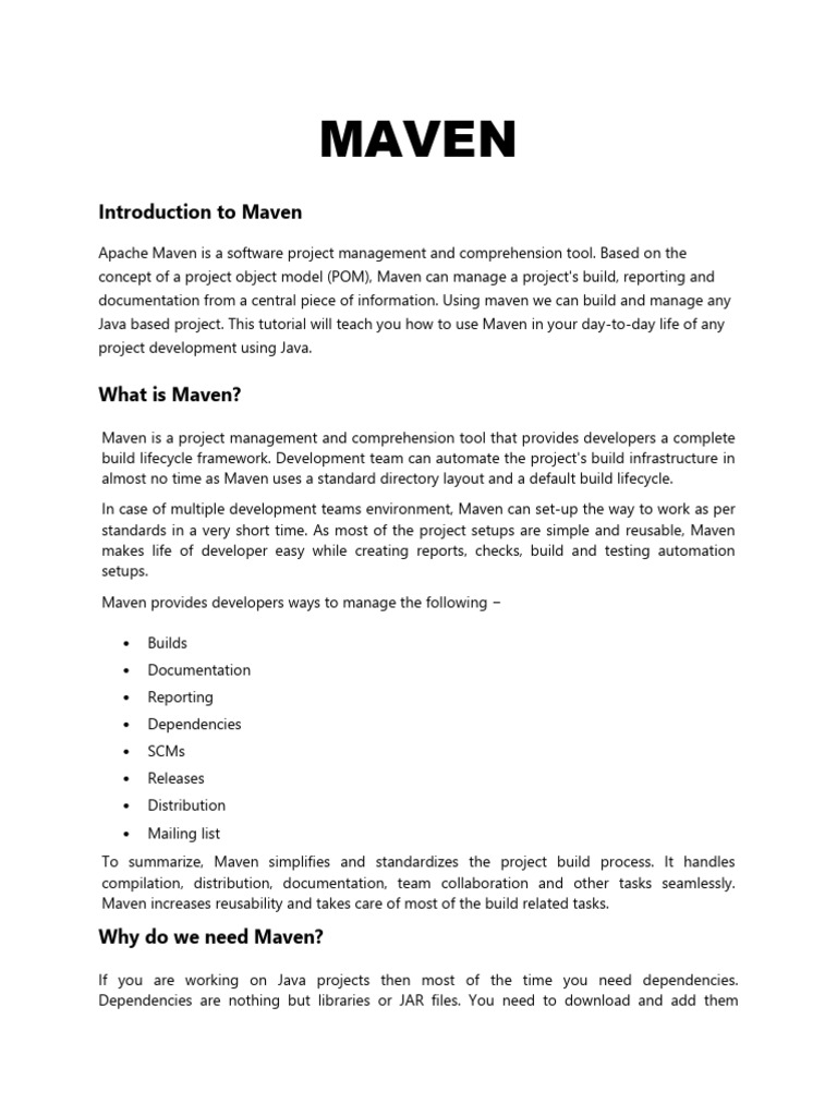 Maven Documentation | PDF | Computing | Software Engineering