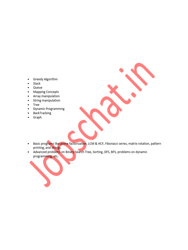 TCS Codevita Syllabus | PDF