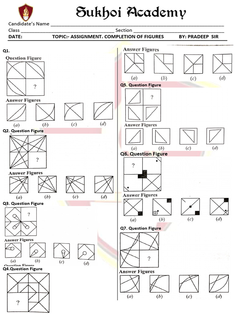 Figure Completion Assignment | PDF