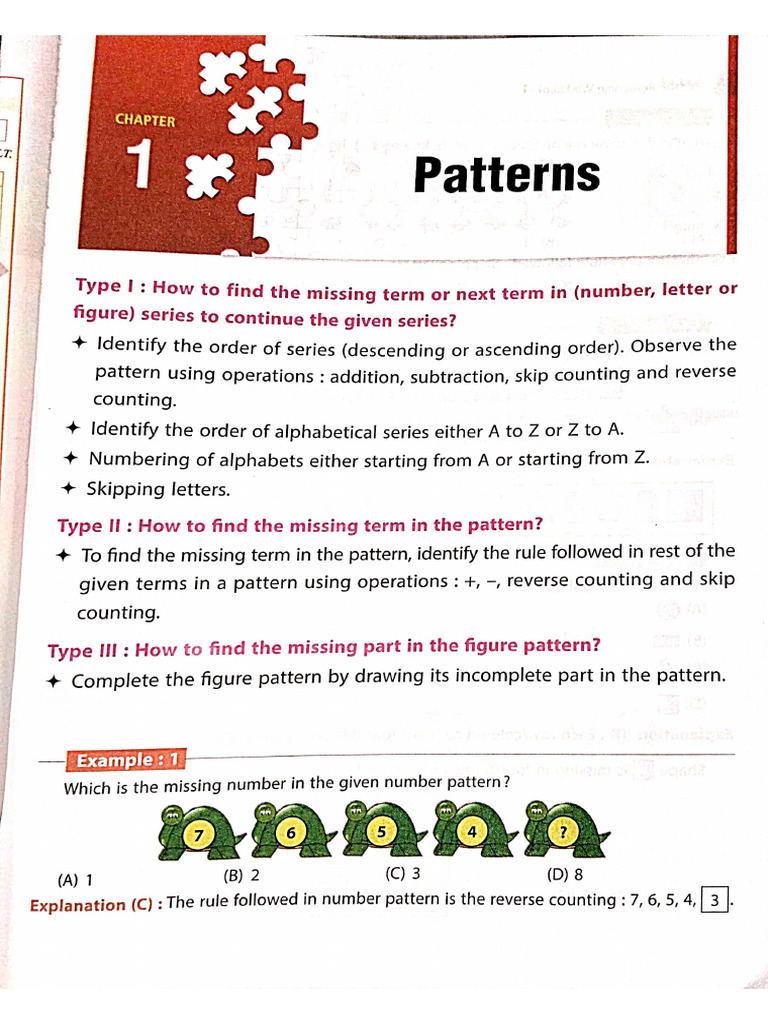 Reasoning Class 1 | PDF