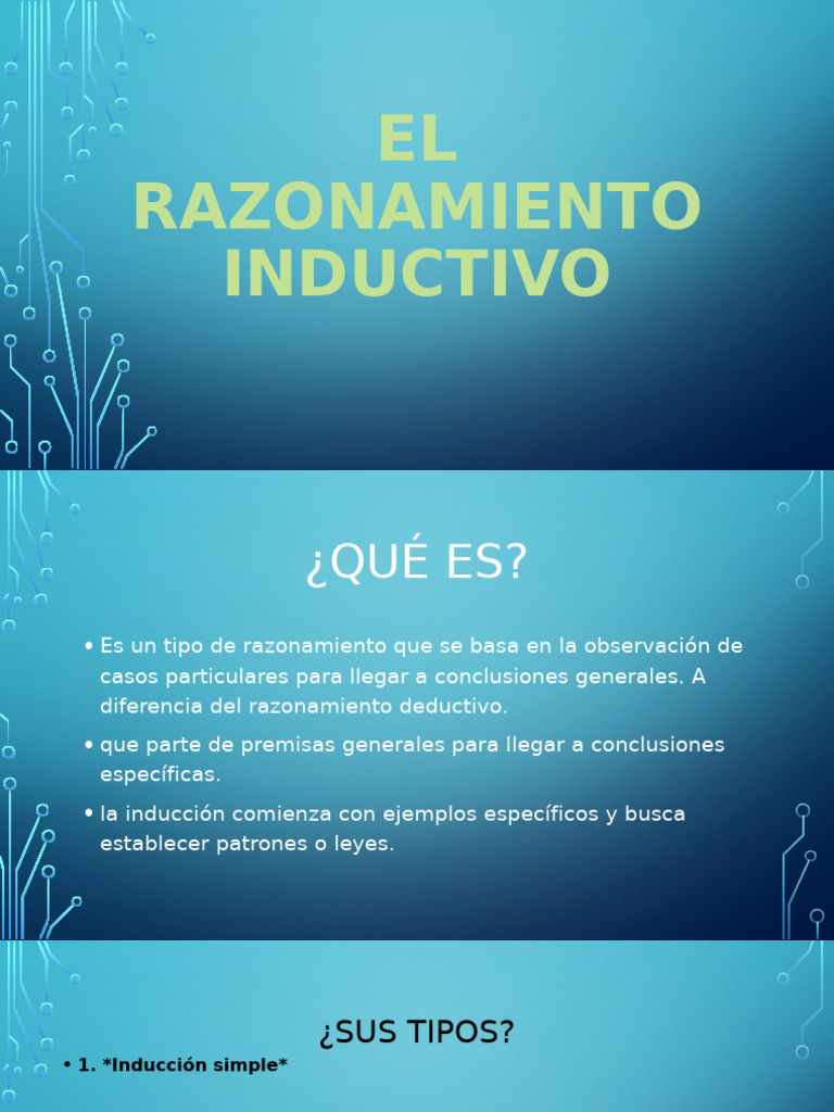 Introducción al Razonamiento Inductivo | PDF | Razonamiento inductivo | Razonamiento deductivo