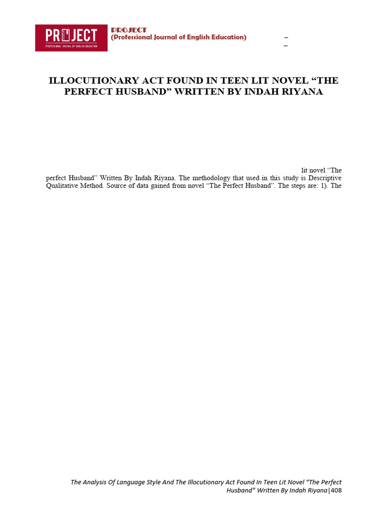Language Style in "The Perfect Husband" | PDF | Qualitative Research ...