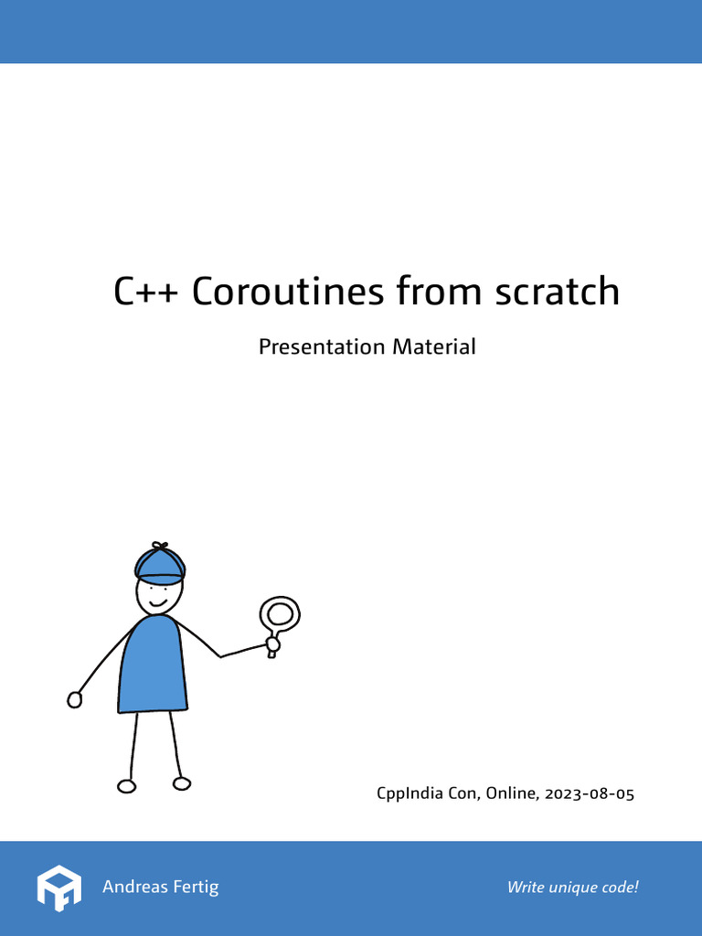 Afertig 2023 Cppindia Con Cpp Coroutines From Scratch Pdf C