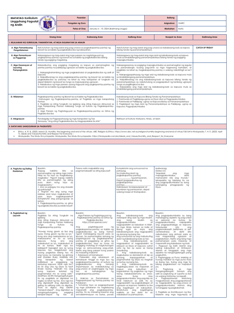 GMRC4 Q3 W5 Le 1 | PDF