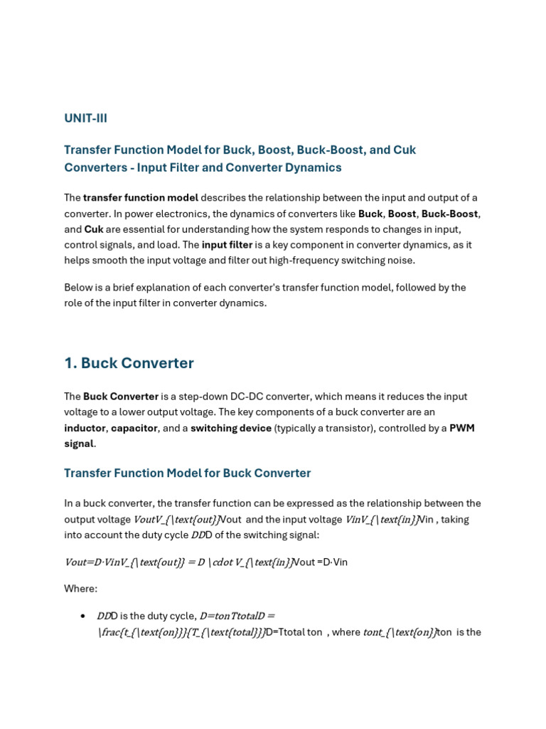 buck-boost | PDF | Control Theory | Electronic Filter