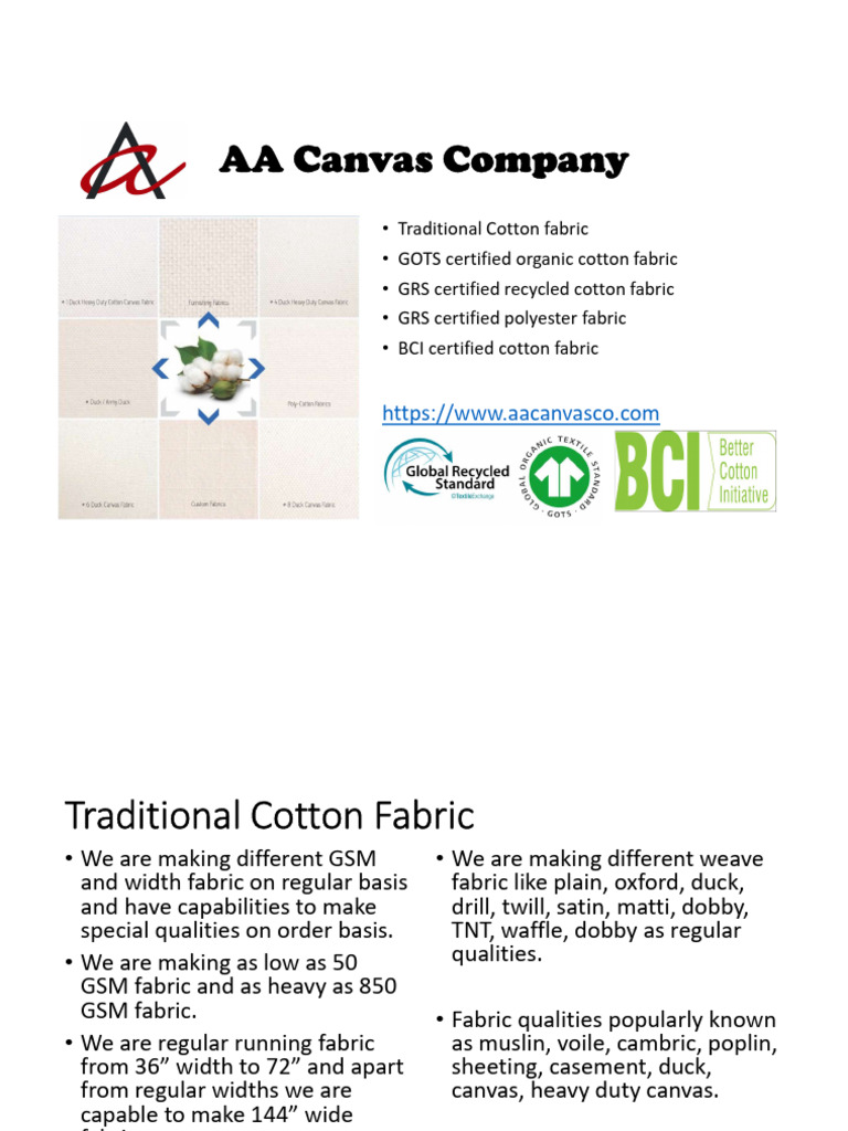 Fabric Profile | PDF | Textiles | Canvas