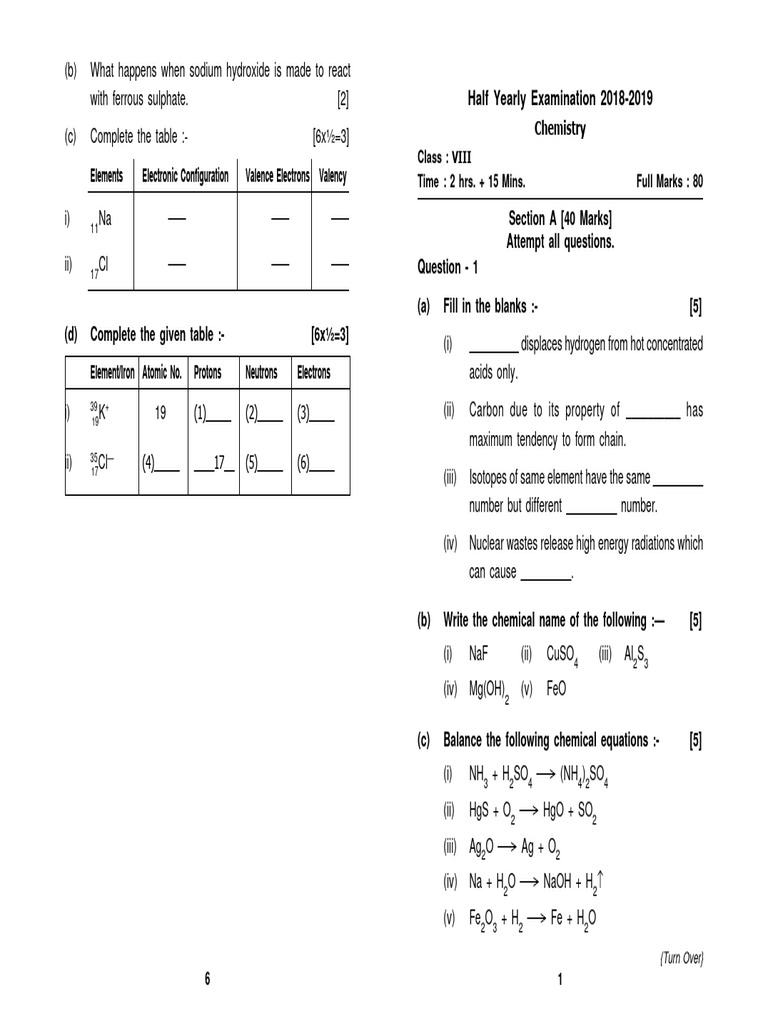 Icse Class 8 Hy Chemistry 2019 | PDF | Chemistry | Carbon