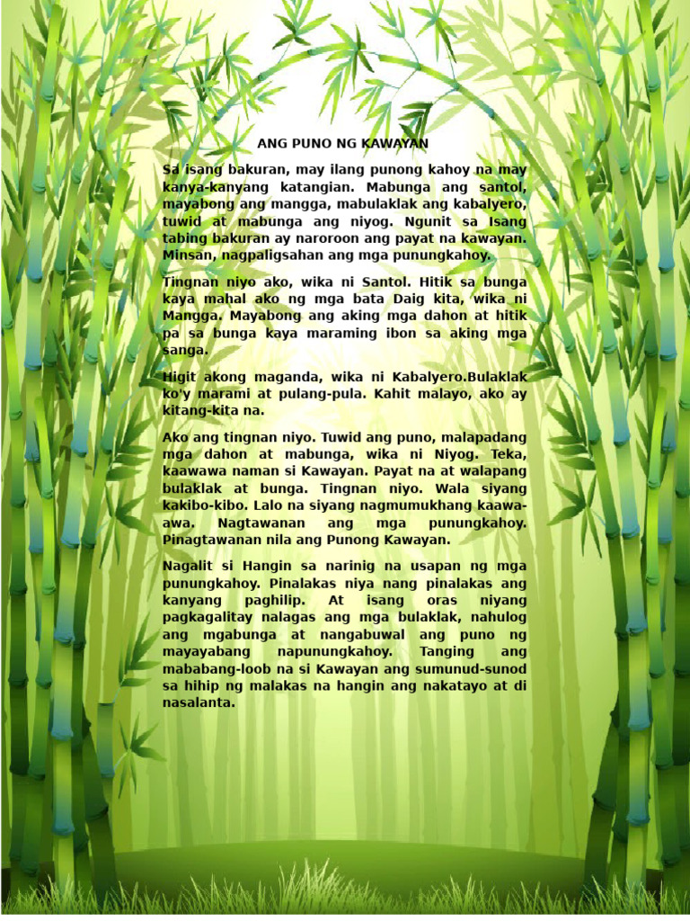 Ang Puno NG Kawayan | PDF