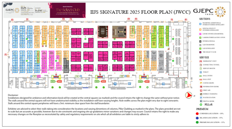 IIJS Signature 2025 Floor Plan Overview | PDF | Gemstone | Jewellery