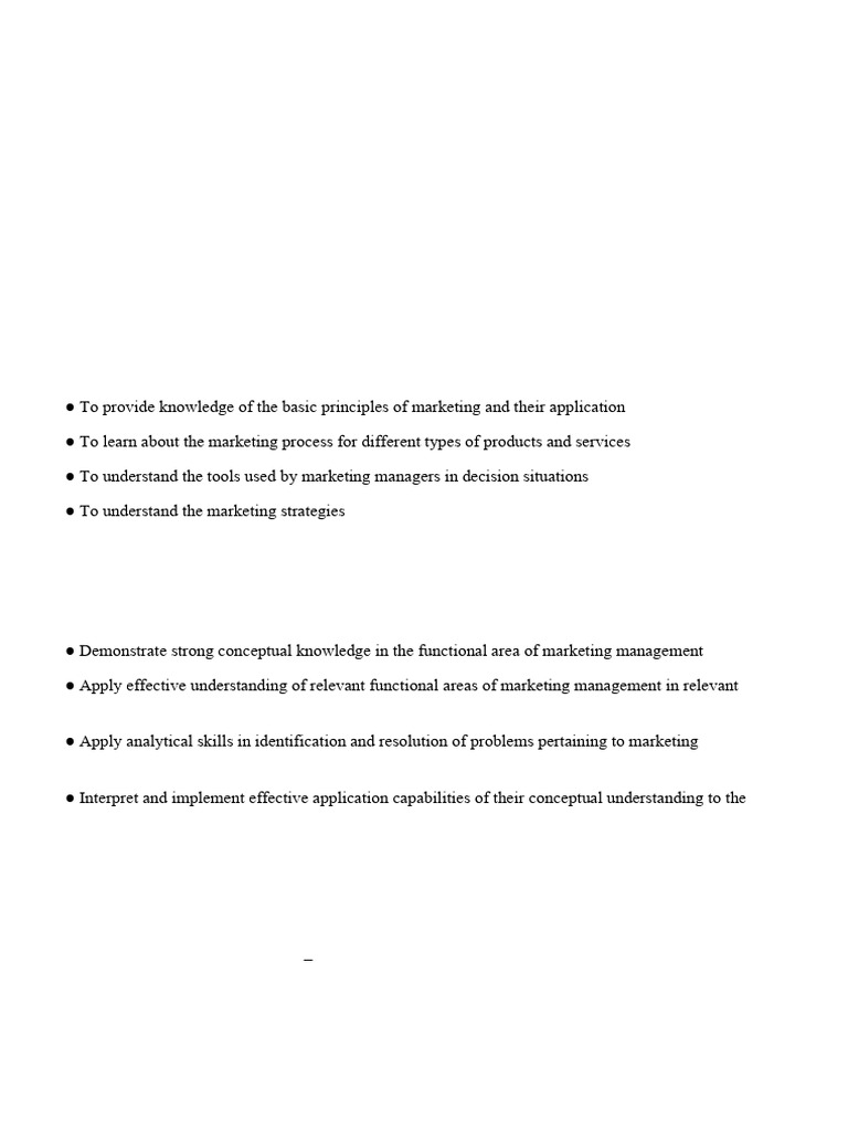 Marketing Principles Course Overview | PDF | Marketing | Marketing Strategy