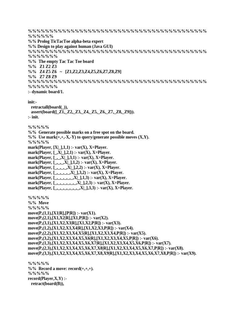 tic-tac-toe | PDF | Classes Of Computers