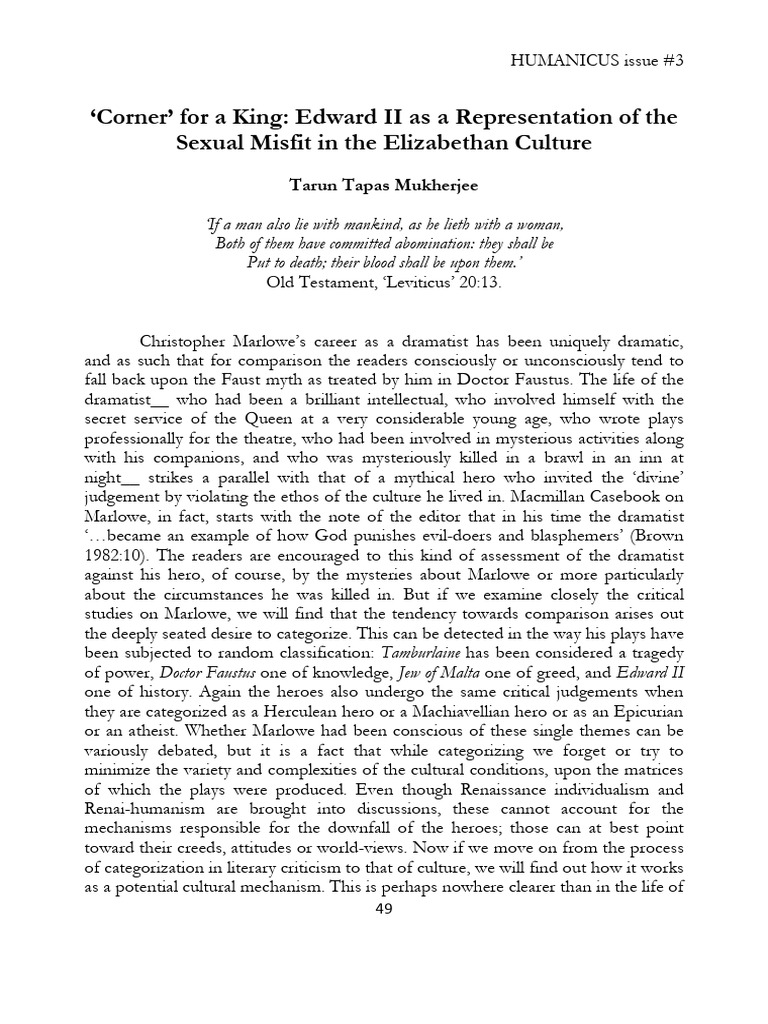 Corner For A King Edward II As A Repres | PDF