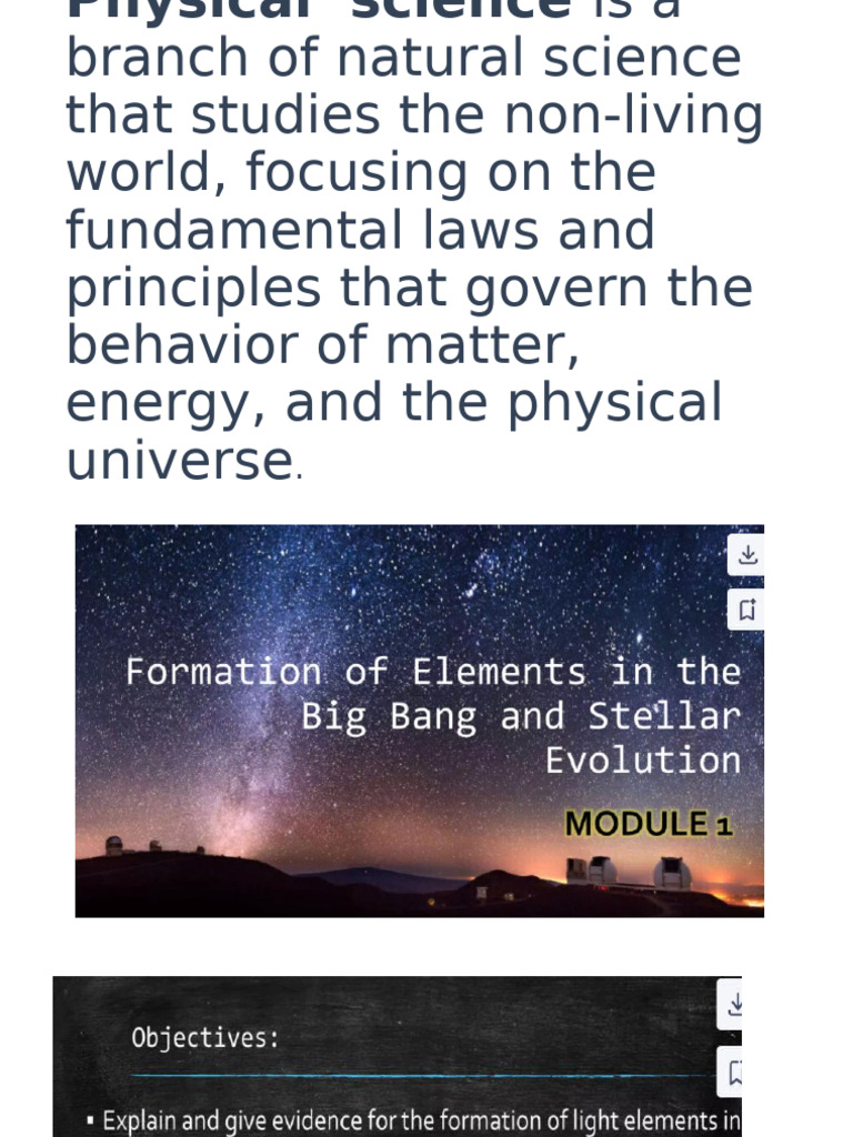 Formation of Light Elements | PDF