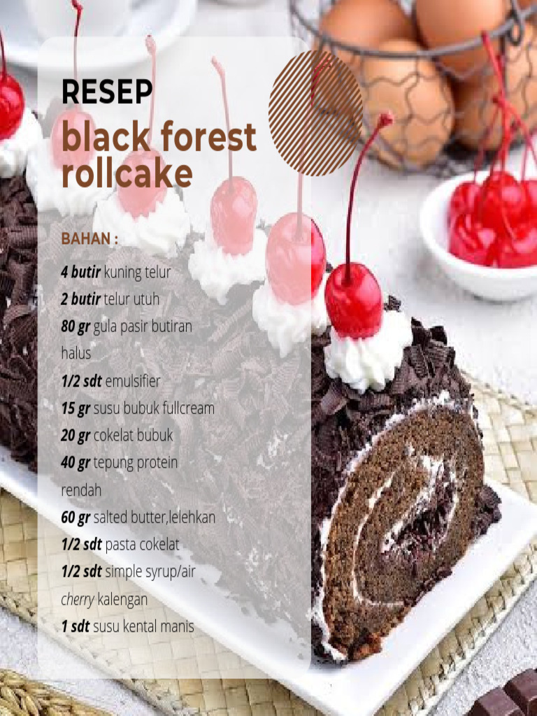 resep blackforest rollcake | PDF