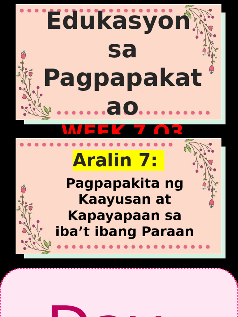 Esp Week7 Q3 - PPT | PDF