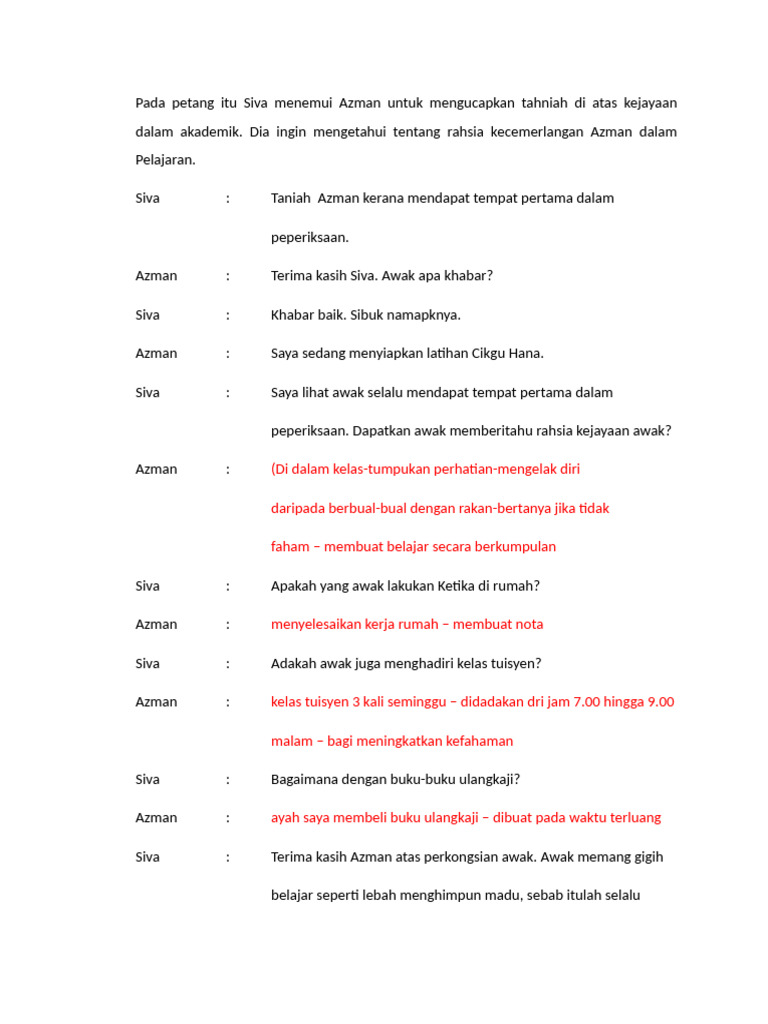 Karangan Dialog | PDF