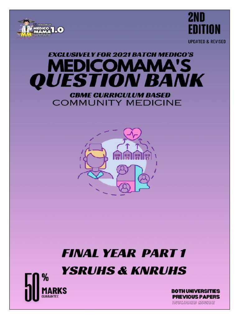 2ND EDITION SPM QB MEDICOMAMA | PDF | Epidemiology | Maternal Death