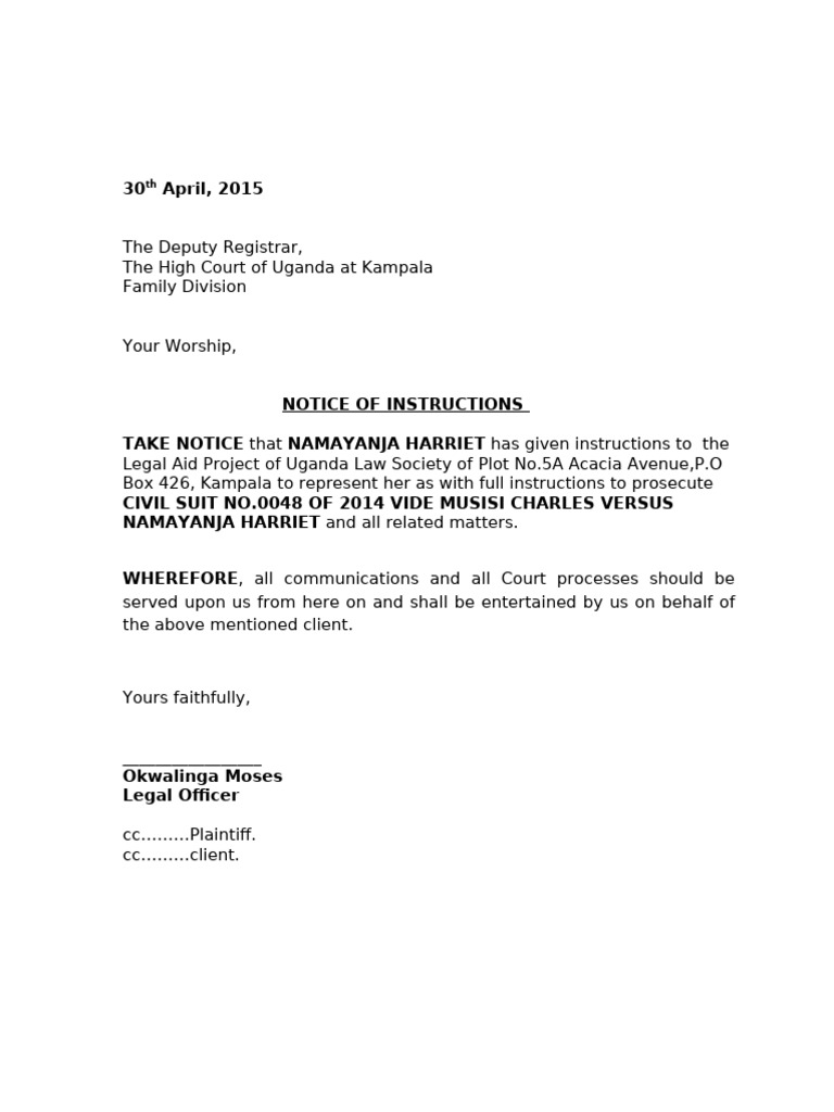 Legal Notices for Court Proceedings | PDF