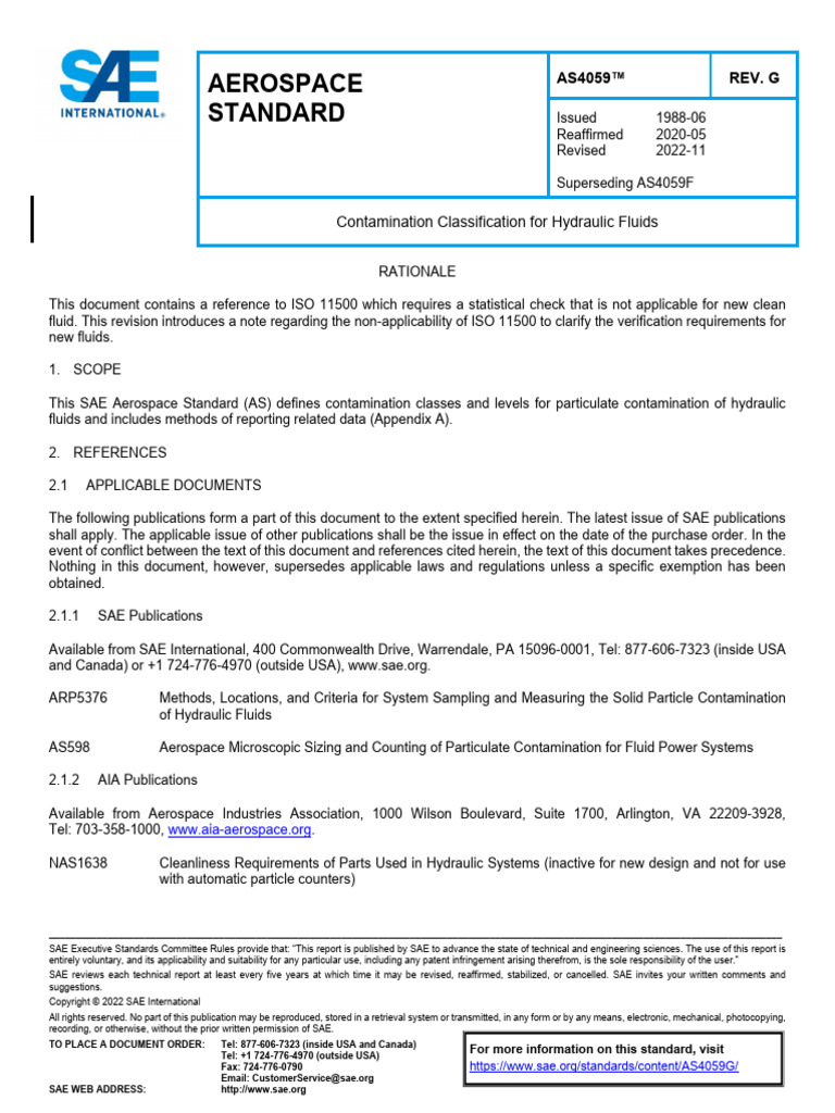SAE AS4059 | PDF