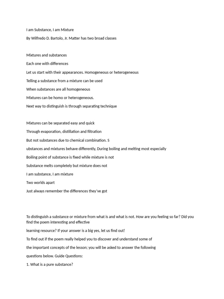 I am Substance song | PDF