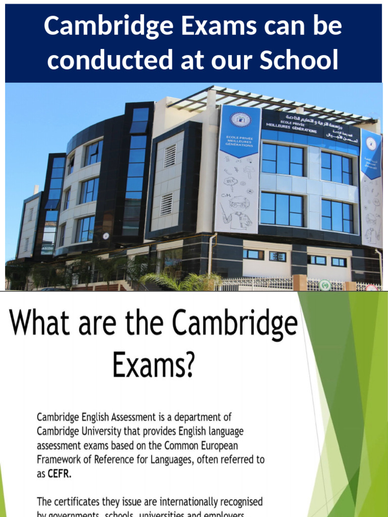 Cambridge Exams Presentation | PDF