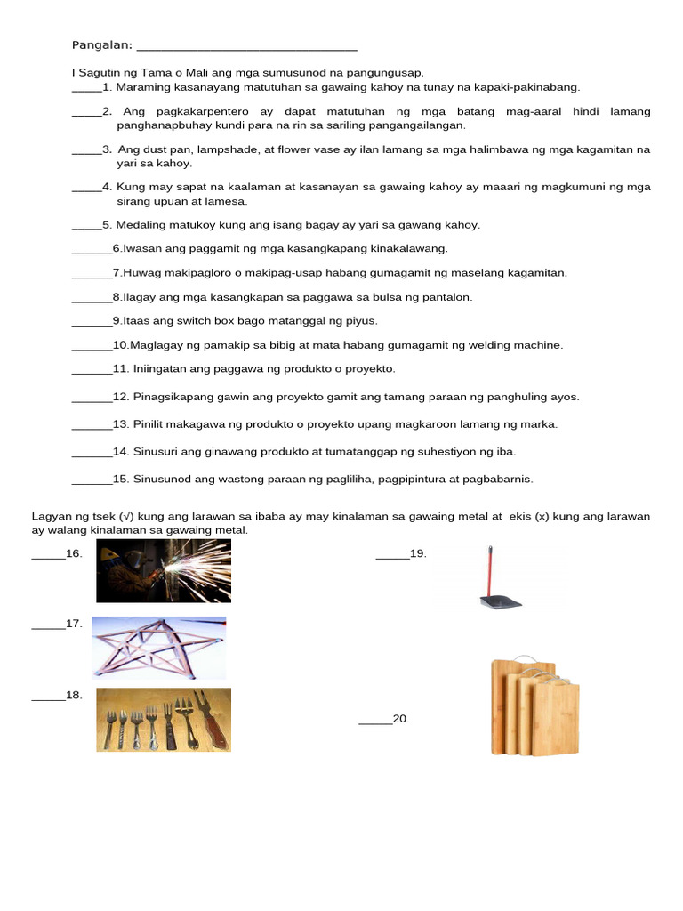 Activity Sheet Epp 5 | PDF