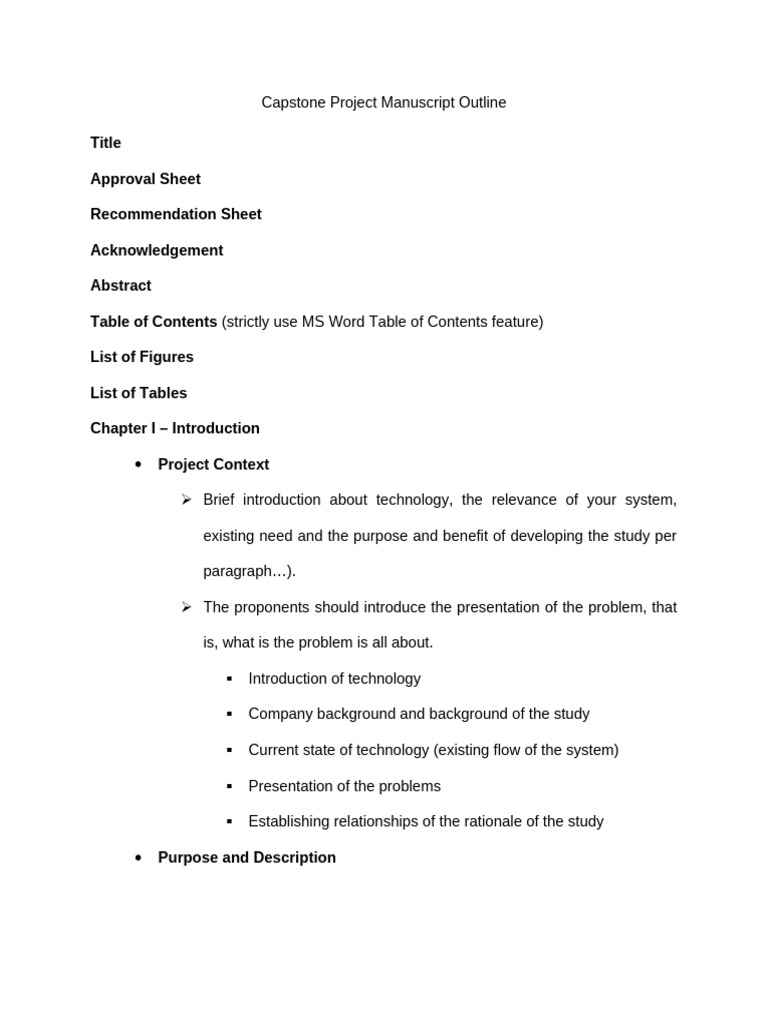 Capstone-Project-Manuscript-Outline-1_3 (1) | PDF | Software Development Process | Software