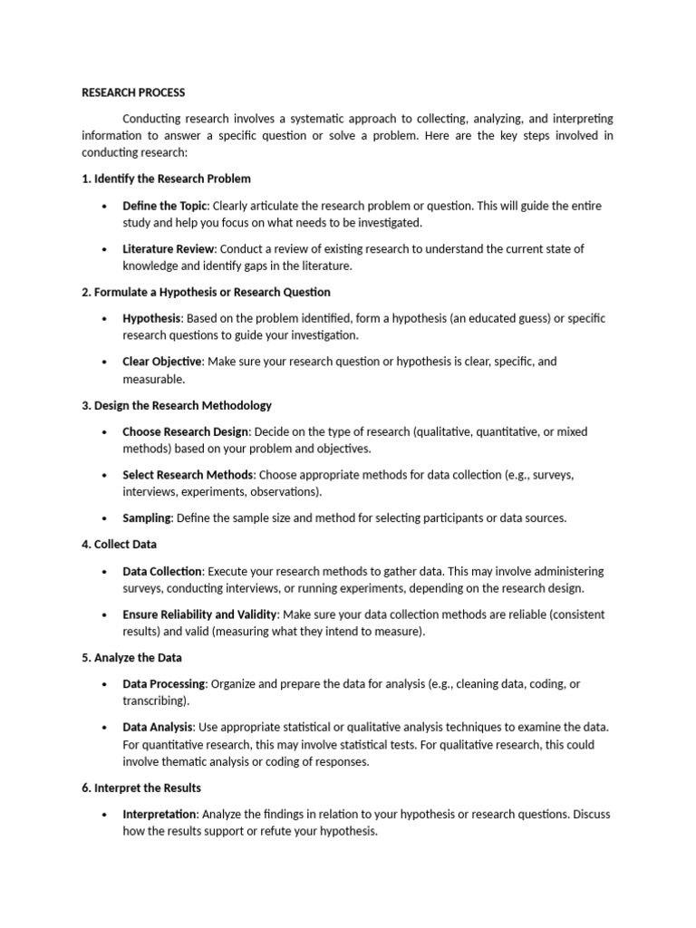 RESEARCH-PROCESS | PDF | Methodology | Qualitative Research