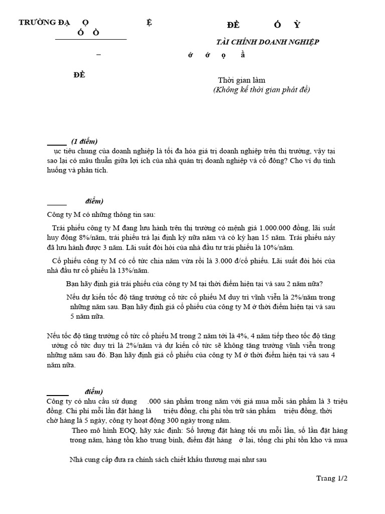 Đề 23 Ca 2 TCDN CK | PDF