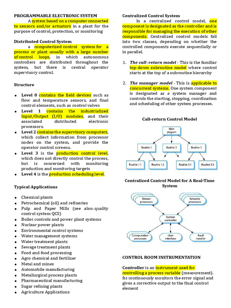 Overview of Programmable Control Systems | PDF | Relay | Switch