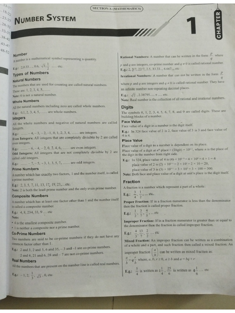 Number System Notes | PDF