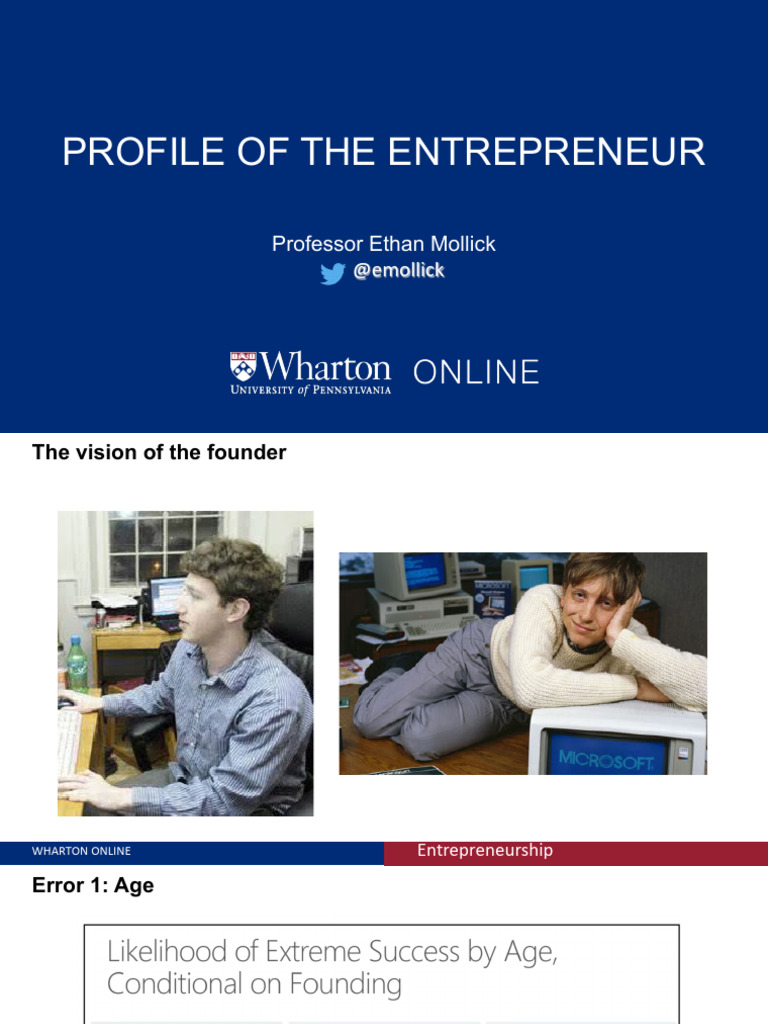 1.2 Profile of The Entrepreneur | PDF