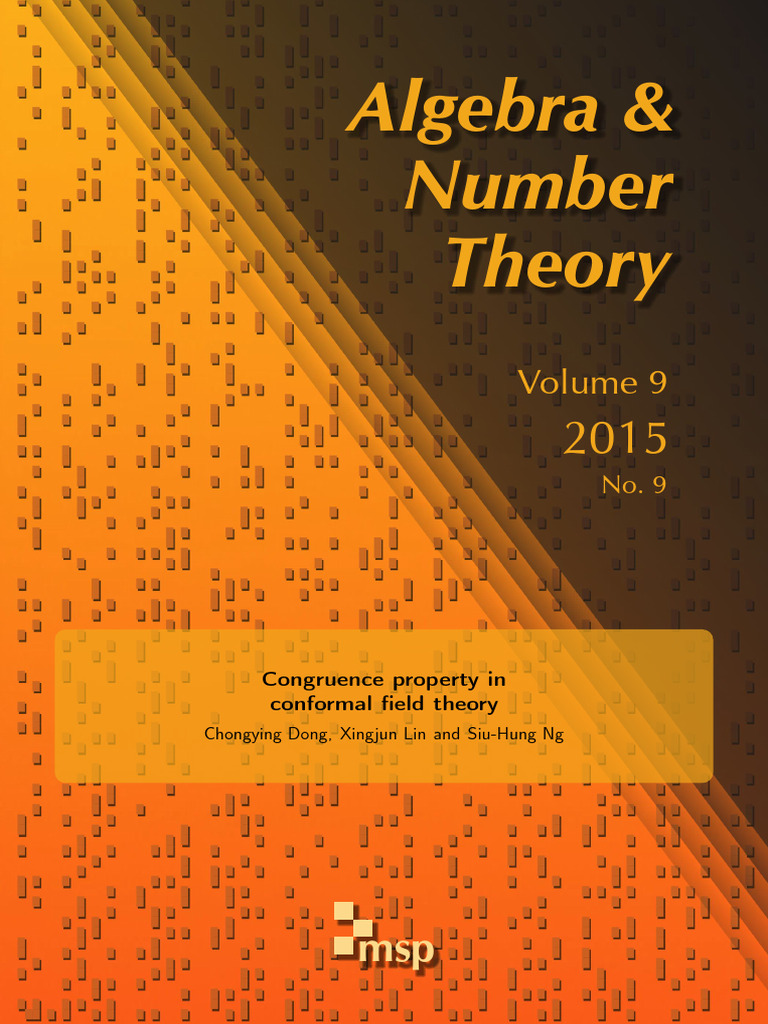 Algebra and Number Theory | PDF | Field (Mathematics) | Group (Mathematics)