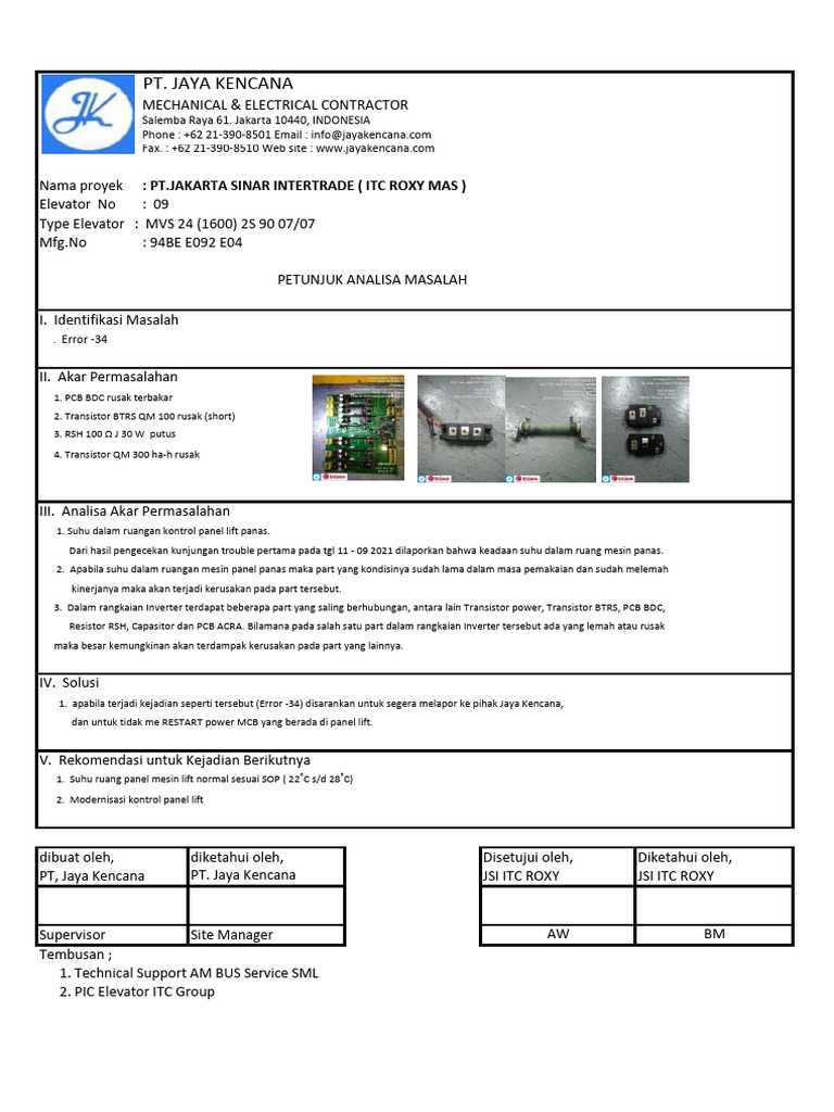 Analisa Kerusakan Inverter Itc Roxy | PDF