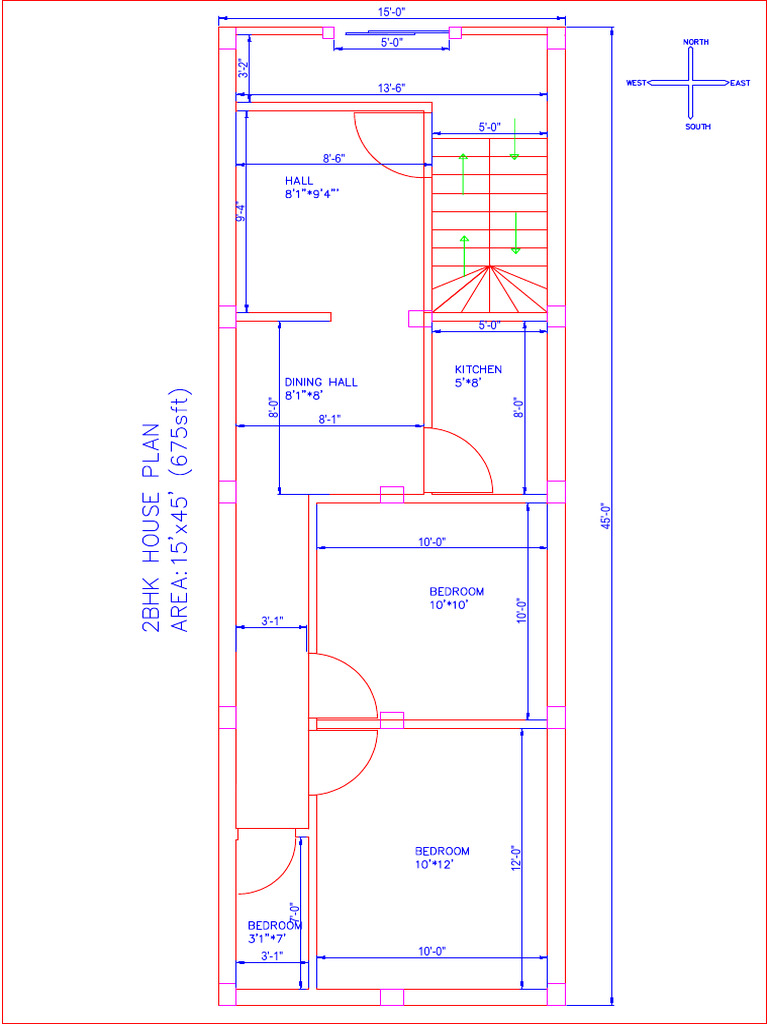 2 BHK Plan - Er - Nishtha Singh | PDF