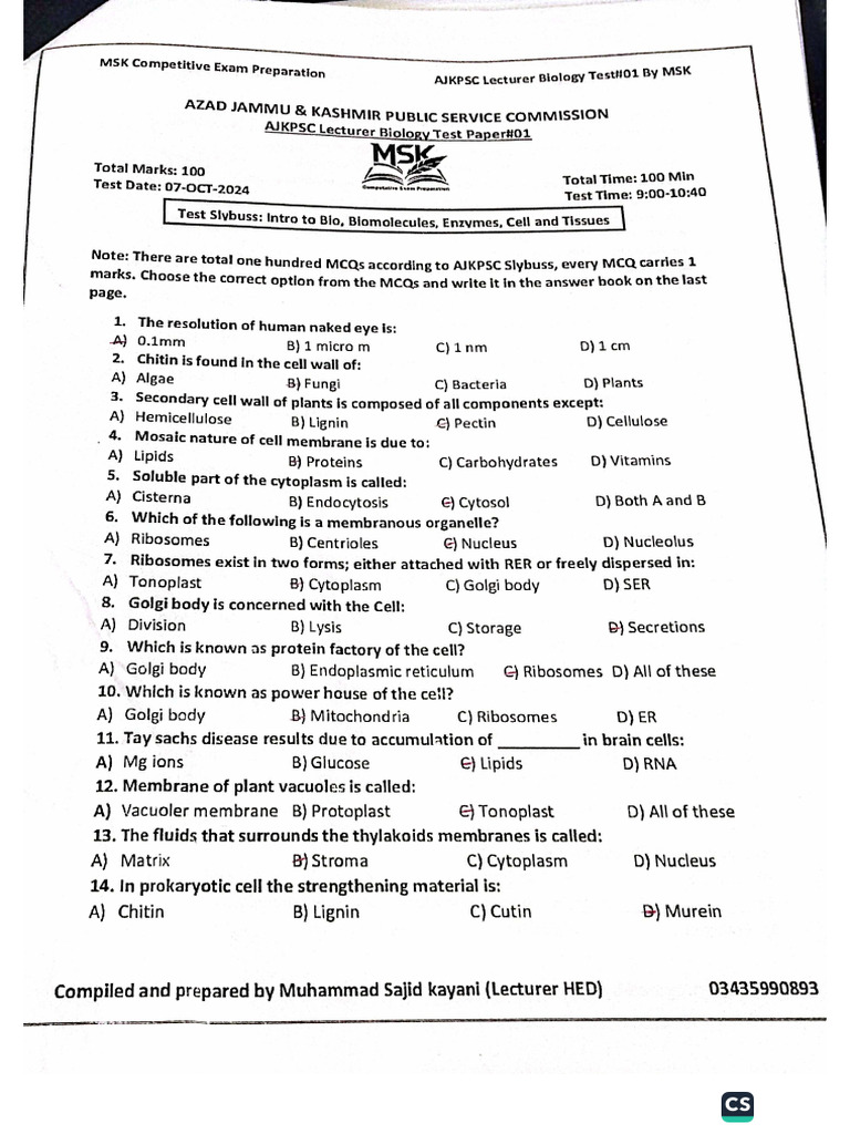 Msk lec bio test 1 | PDF