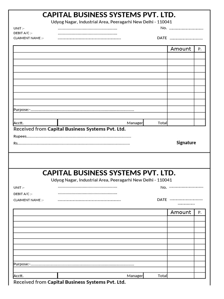 Capital Business Systems Claim Form | PDF