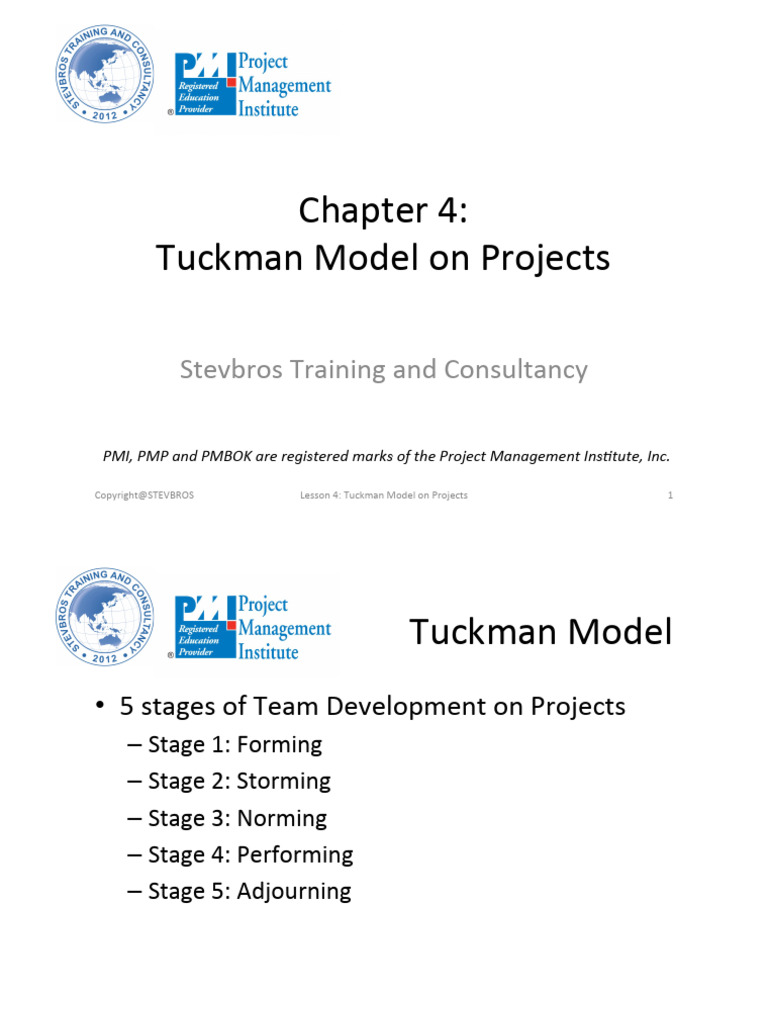 Lesson 4 - Tuckman Model On Projects | PDF | Psychology | Social Psychology