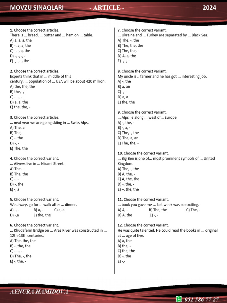 Movzu Sinaqlari 2024 -Article (1) | PDF