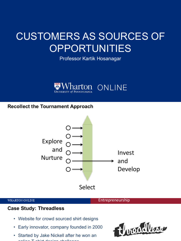 2.3 Customers As Sources of Opportunities | PDF | Crowdsourcing | Business