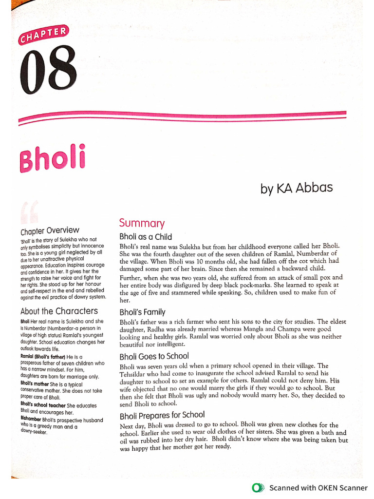 English - Lesson - 8 - (Bholi) | PDF