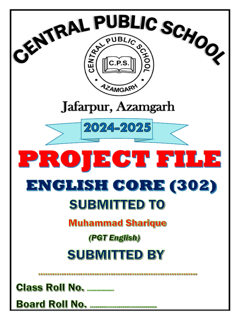 English Project File 2024-25 | PDF