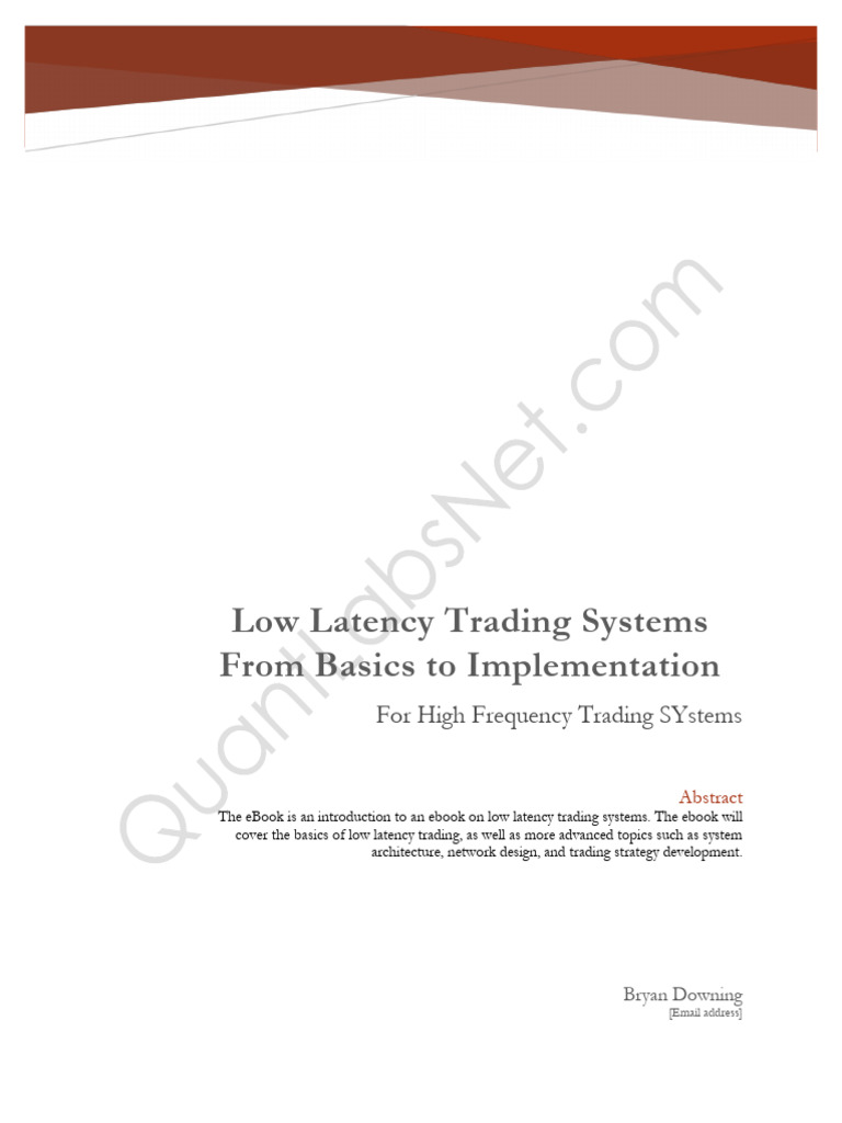 Low Latency Trading Systems From Basics to Implementation2 header | PDF ...