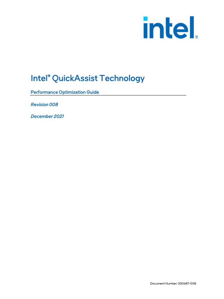 Qat Performance Optimization Guide | PDF | Thread (Computing) | Central ...
