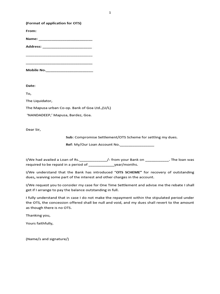 OTS Application | PDF