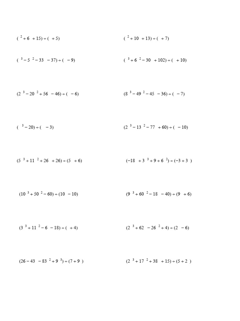 Long Division Worksheet | PDF